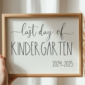Last Day of Kindergarten Sign Printable 2025 - Etsy Canada