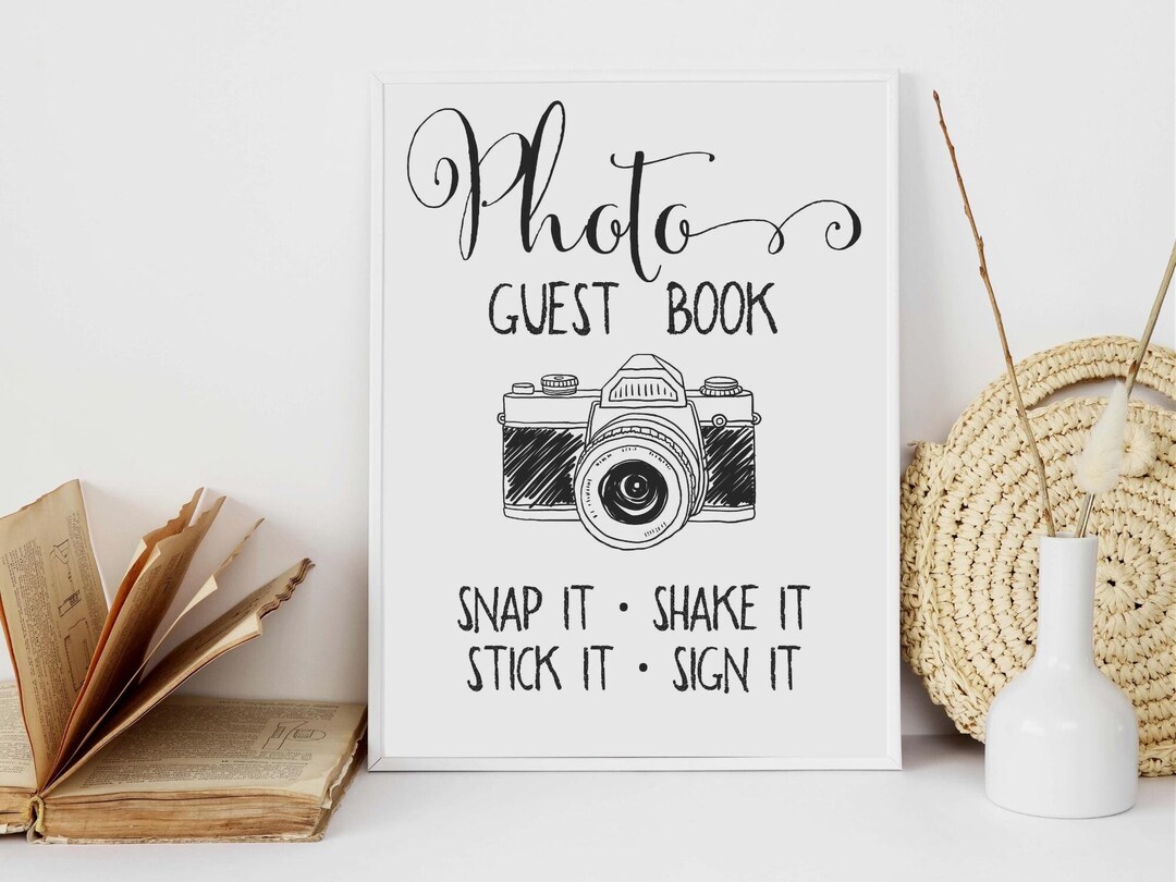 Photo Guest Book Sign Graduation PRINTABLE - Etsy