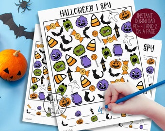 Halloween I Spy Printable Game: Kids Party Activity (instant Download ...