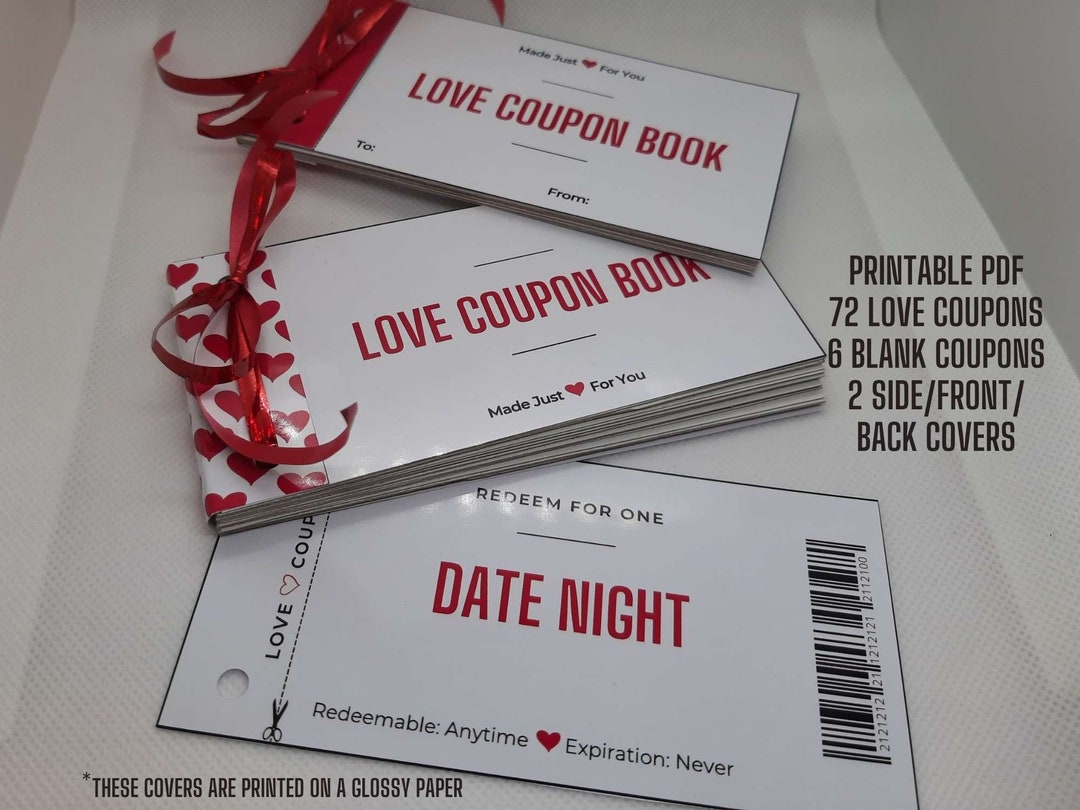 PRINTABLE Love Coupons Book Valentines - Etsy