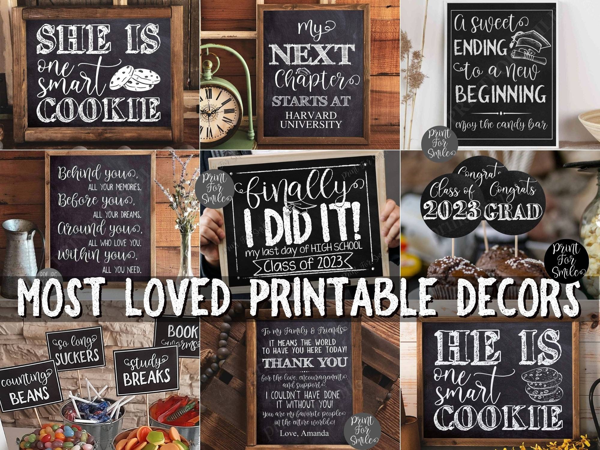 Words of Wisdom for the Graduate Sign Chalkboard PRINTABLE - Etsy