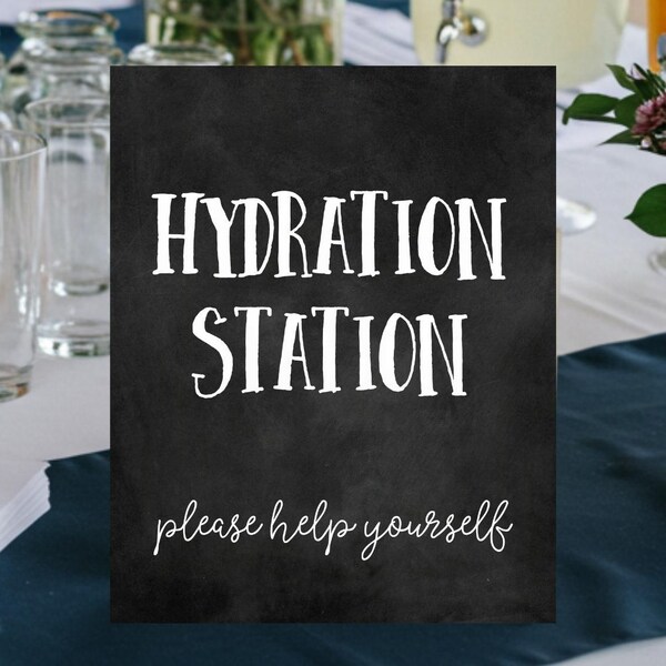 Hydration Station Sign - Etsy