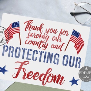 Veterans Day Card Digital PRINTABLE - Etsy