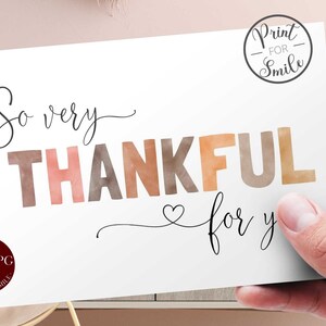 So Very Thankful for You Card PRINTABLE Thanksgiving - Etsy