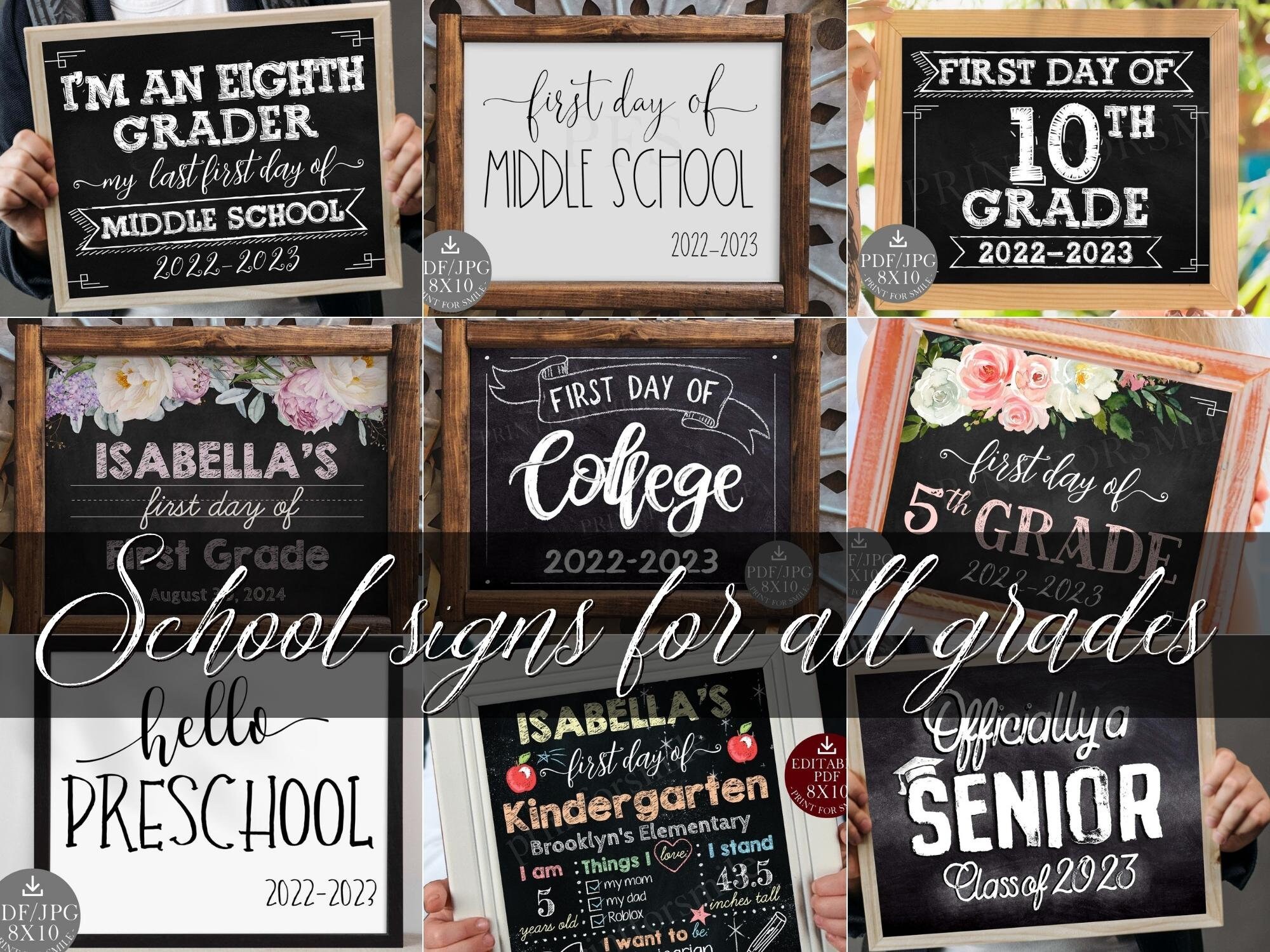 First Day of Junior Year Sign PRINTABLE - Etsy