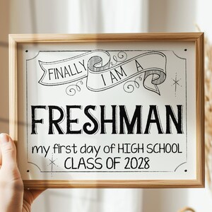 BUNDLE First Day of Freshman Year Sign, Class of 2028, 9th Grade Sign ...