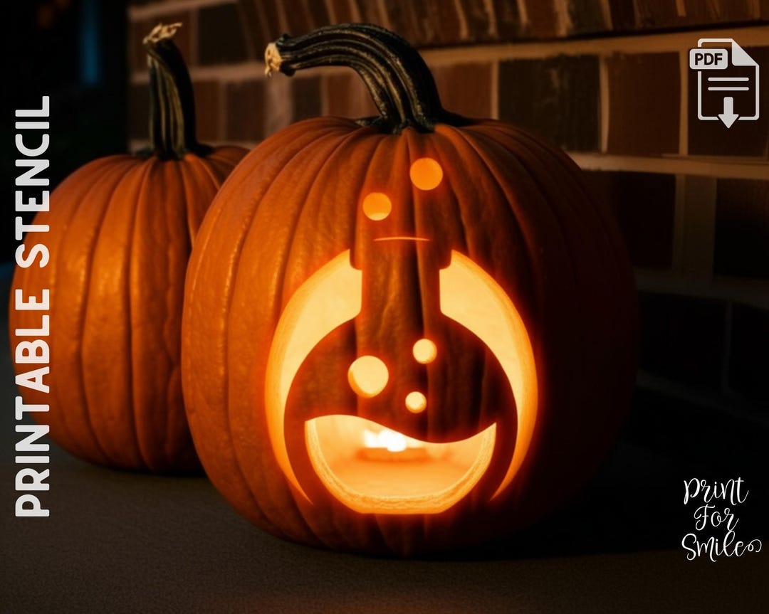 Potion Pumpkin Carving Stencil | Magic Bottle Printable Template ...