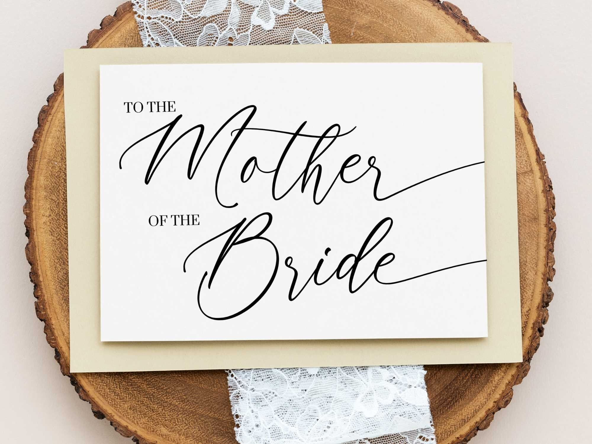To the Mother of the Bride Wedding Day Card PRINTABLE - Etsy