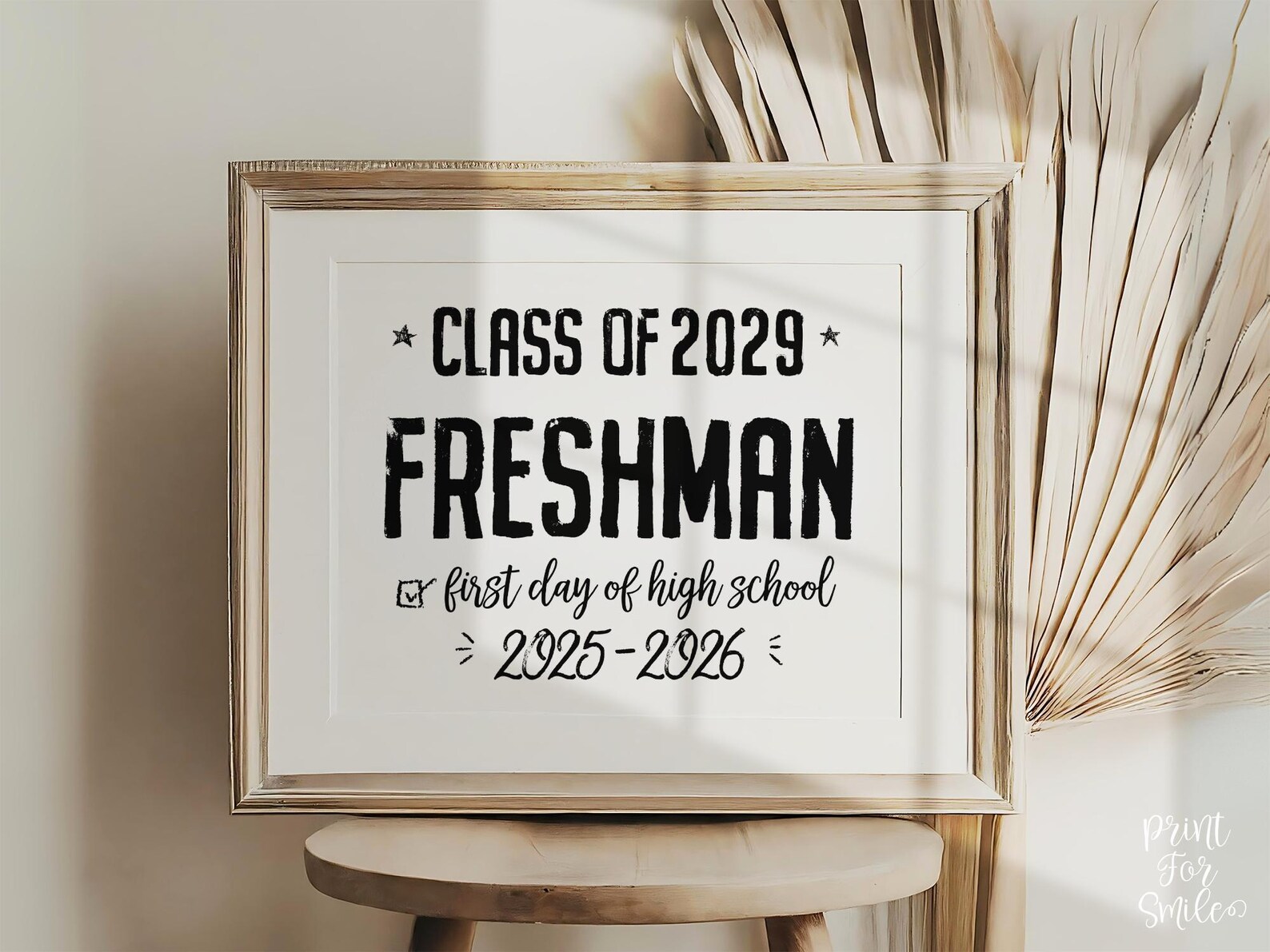 PRINTABLE First Day of Freshman Year Sign, 9th Grade High School, Class ...