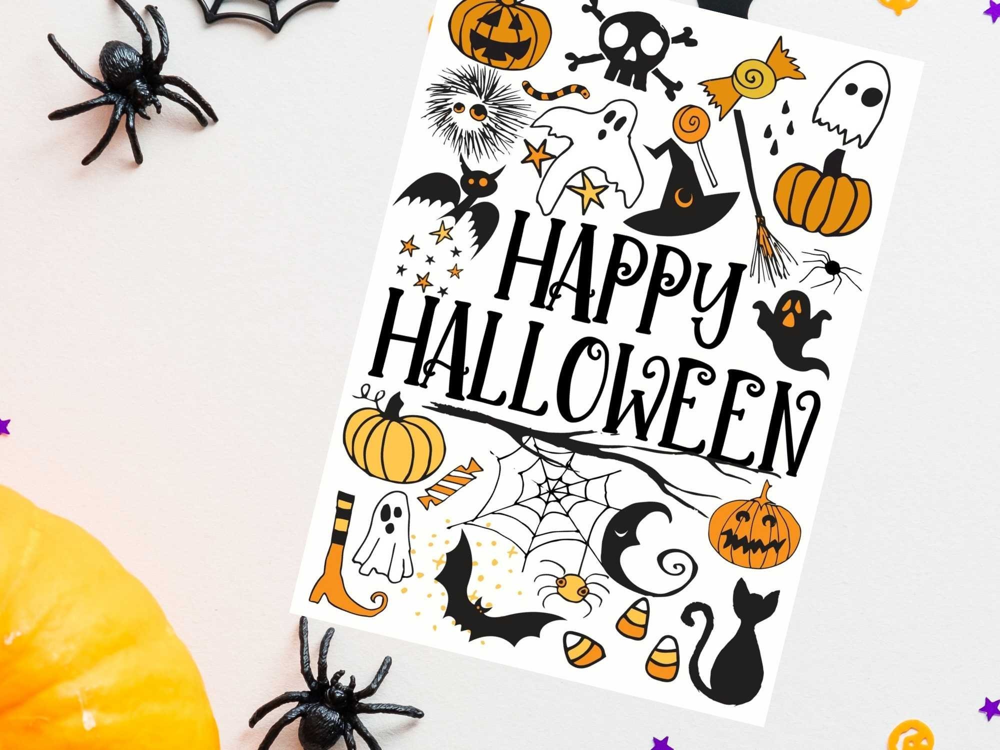 Happy Halloween Card PRINTABLE - Etsy