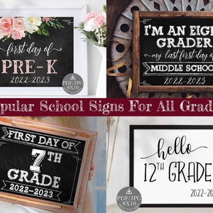 First Day of College Sign PRINTABLE Chalkboard 2022 - Etsy