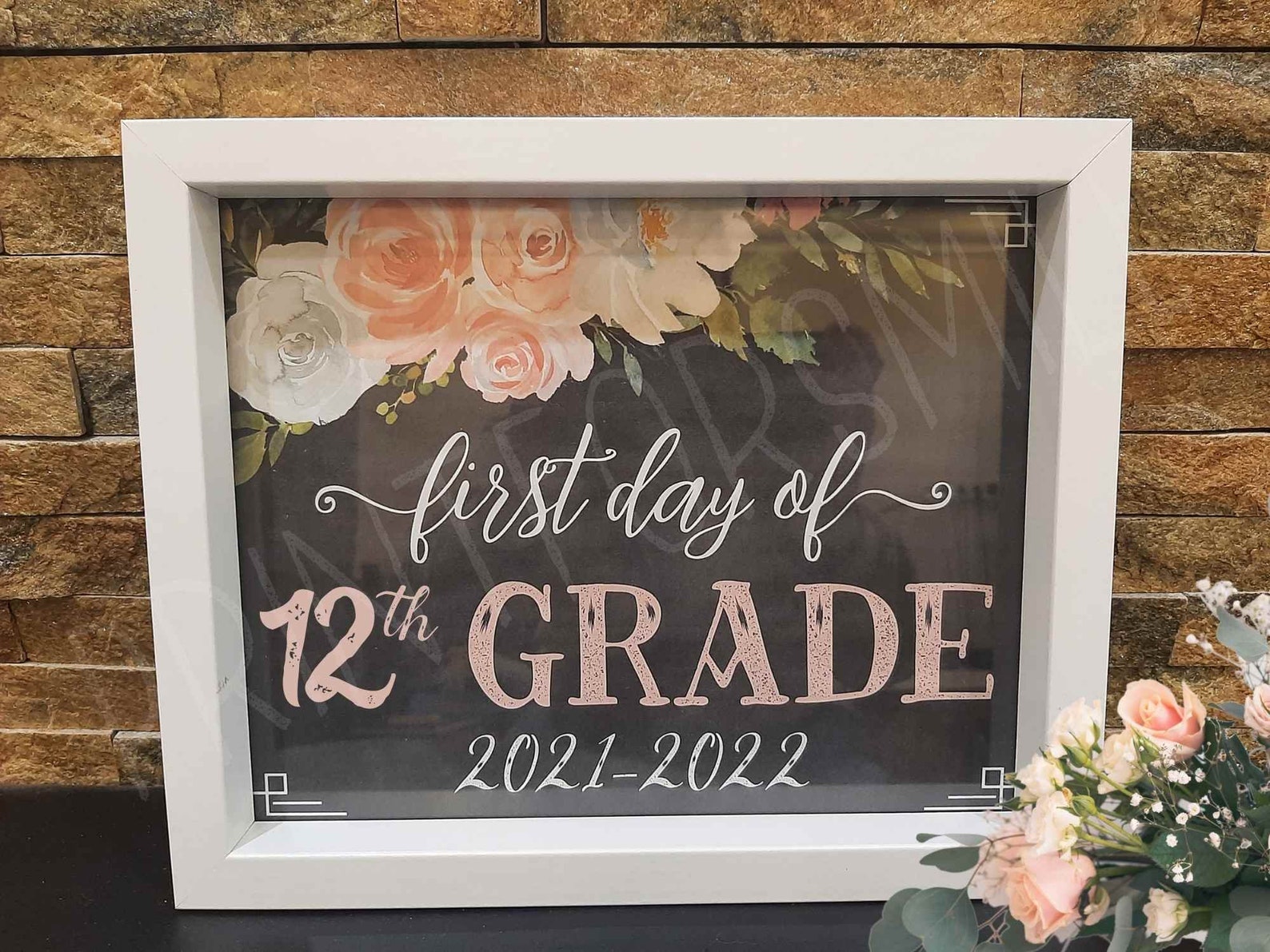 First Day Of 12th Grade Sign PRINTABLE | Etsy