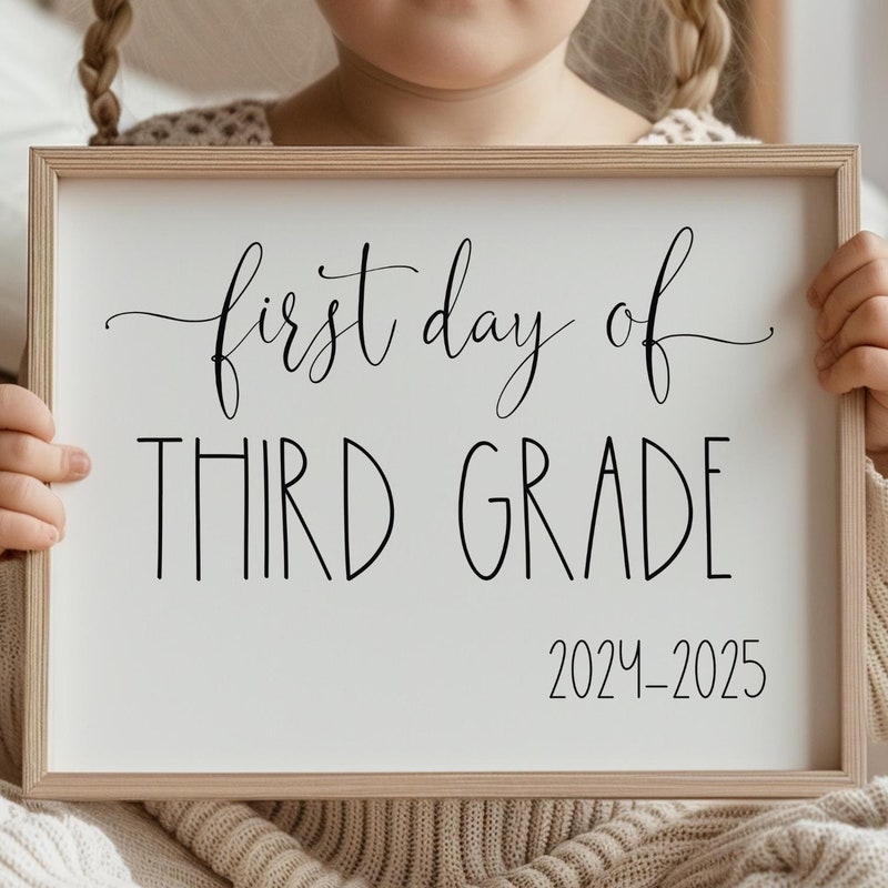 3rd Grade Sign - Etsy