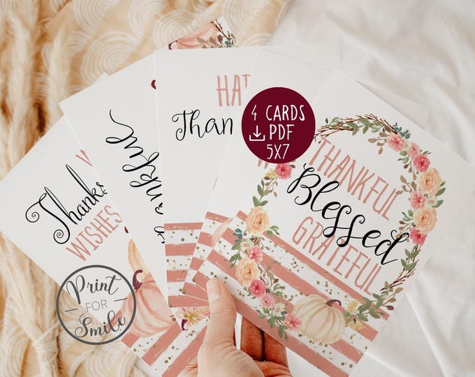 30 Days of Thanksgiving Printable Card Set: Full Bible Verse Version ...