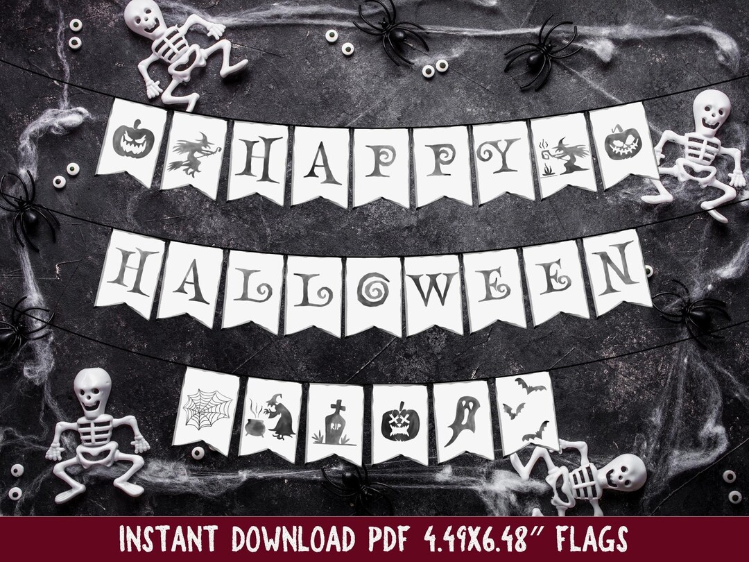 Happy Halloween Banner Printable - Etsy