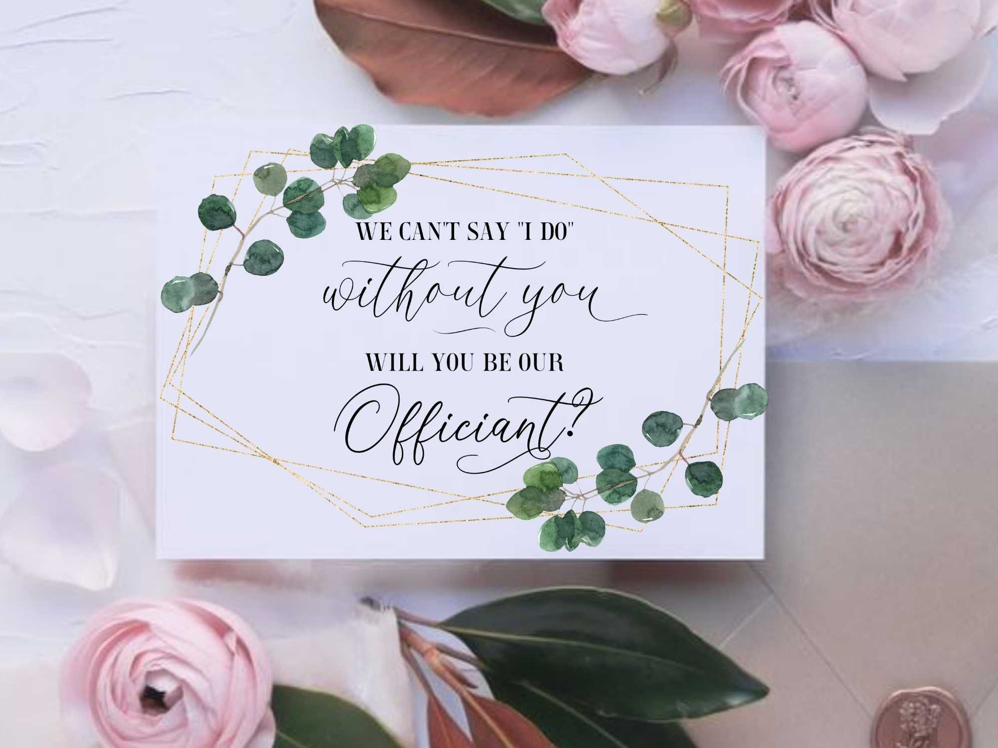 Will You Be Our Officiant Card PRINTABLE Officiant Proposal - Etsy