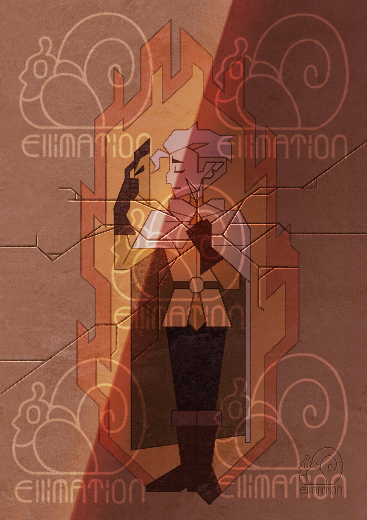 The Golden Guard Hunter the Owl House Art Print - Etsy