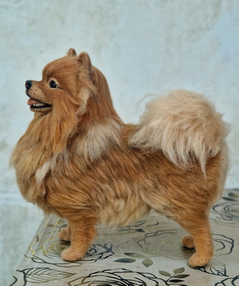 Felted Dog Sculpture, 3D Realistic Dog, Realistic Art Doll, Dog Lovers ...