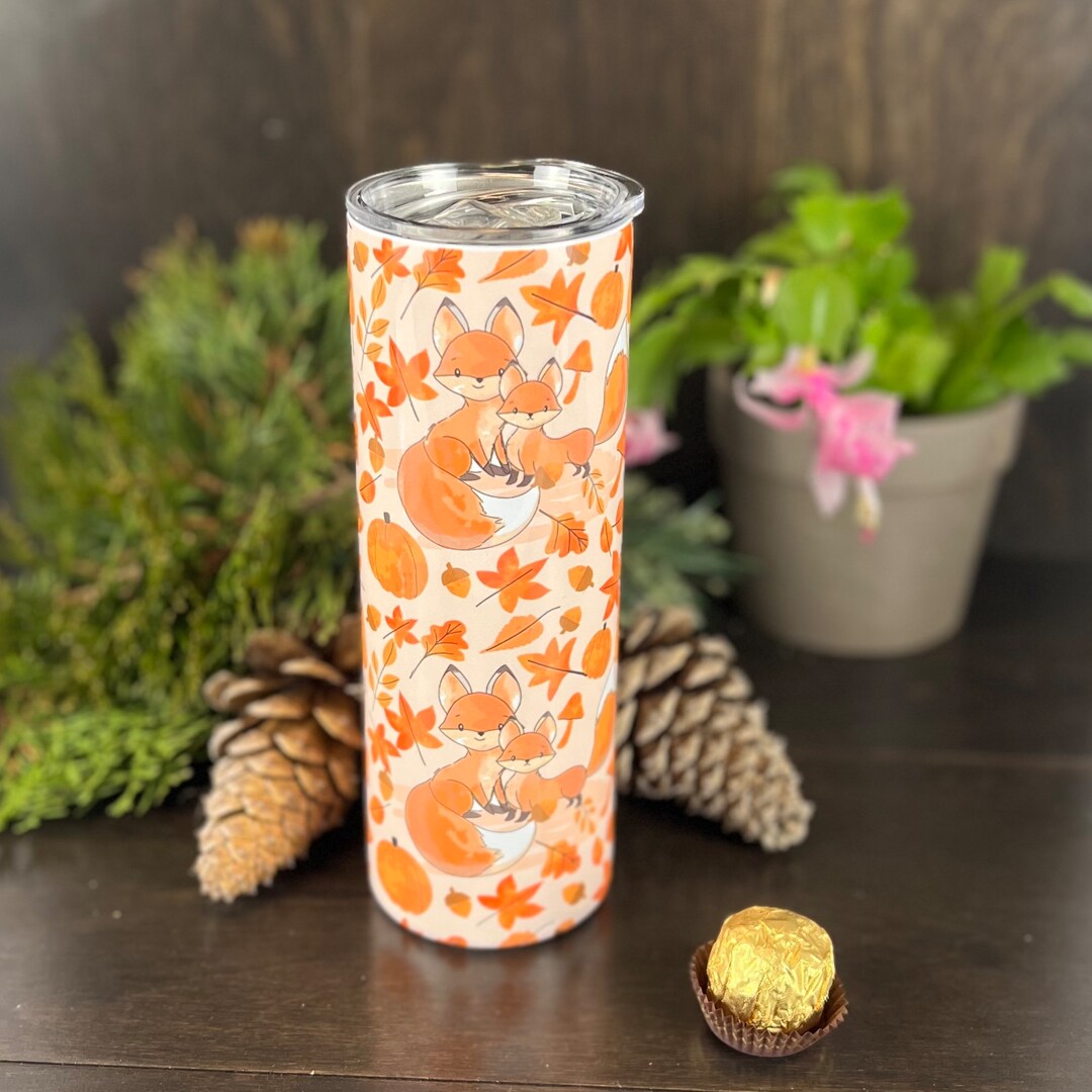 Cute Foxes Tumbler, Cute Foxes 20oz Tumbler, Fox Lover Gift, Animal ...