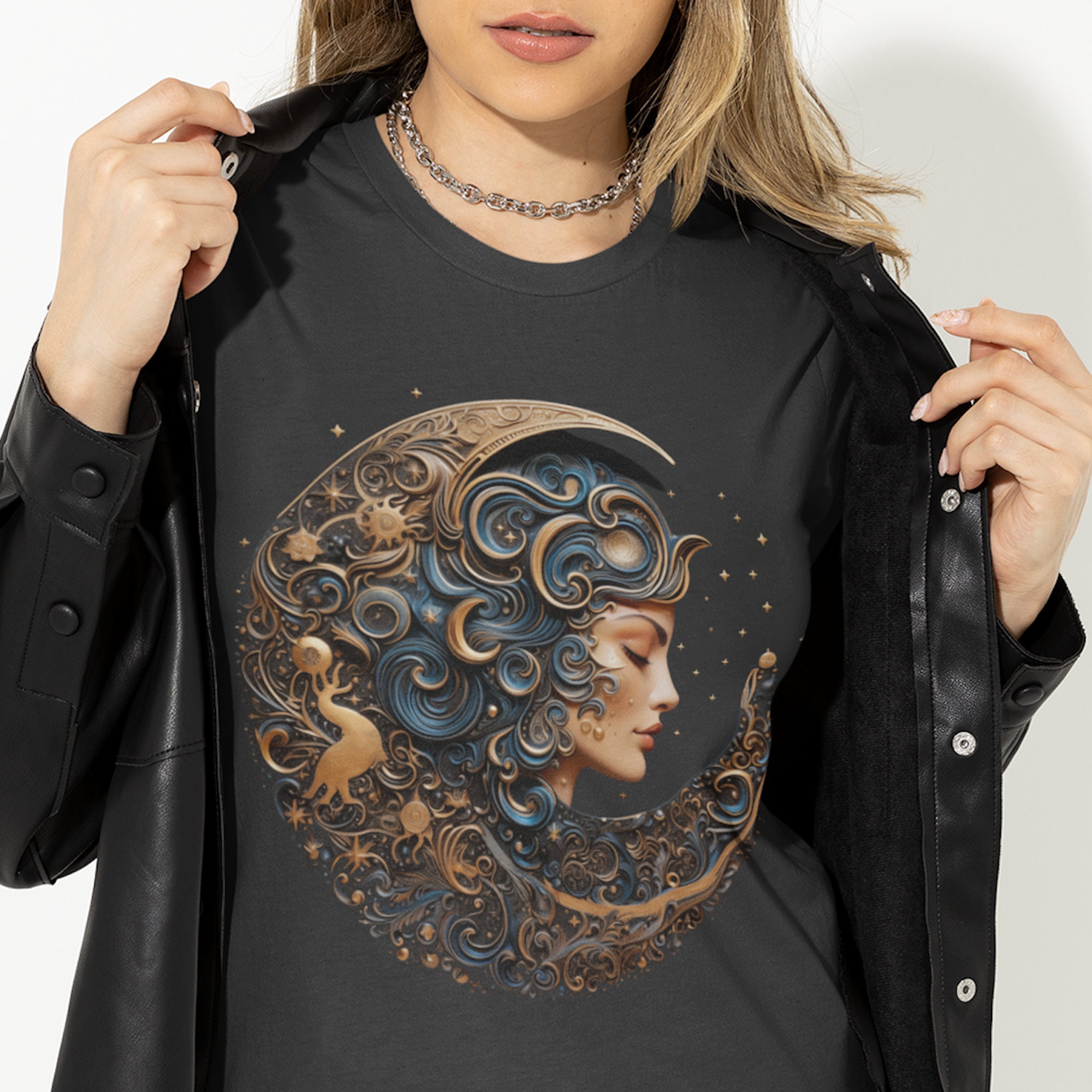 Goddess of the Night Sky Shirt, Moon Goddess Tshirt, Celestial T-shirt ...