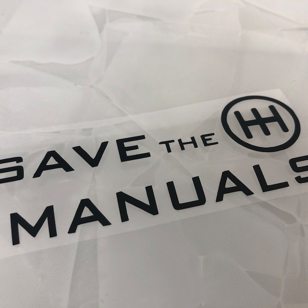 Save the Manuals Decal - Etsy