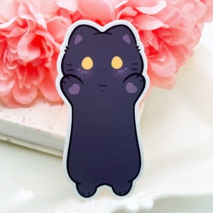 Long Cats Waterproof Vinyl Sticker | Cat Sticker Cute Animal Sticker ...