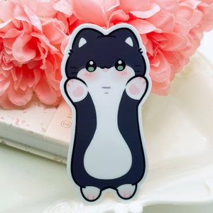 Long Cats Waterproof Vinyl Sticker | Cat Sticker Cute Animal Sticker ...