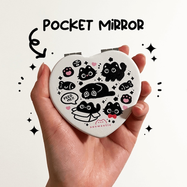 Cat Compact Mirror - Etsy