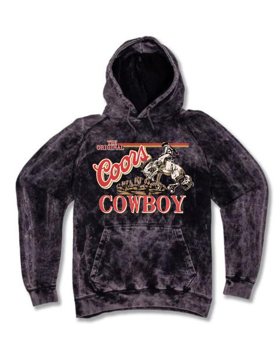 Coors Banquet Rodeo Cowboy Vintage Mineral Wash Hoodie - Etsy