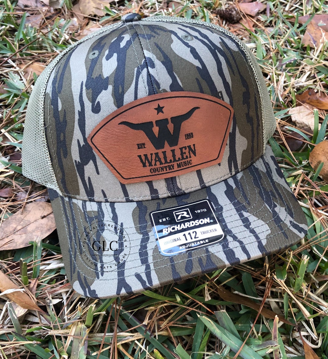 Morgan Wallen Richardson Leather Patch Hat, Camo Snapback Hat, Trucker ...