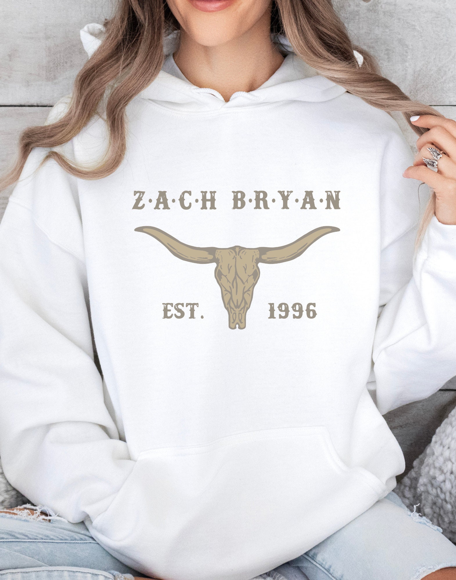 Zach Bryan EST 1996 Hoodie Zach Bryan Bullhead Hoodie Zach - Etsy