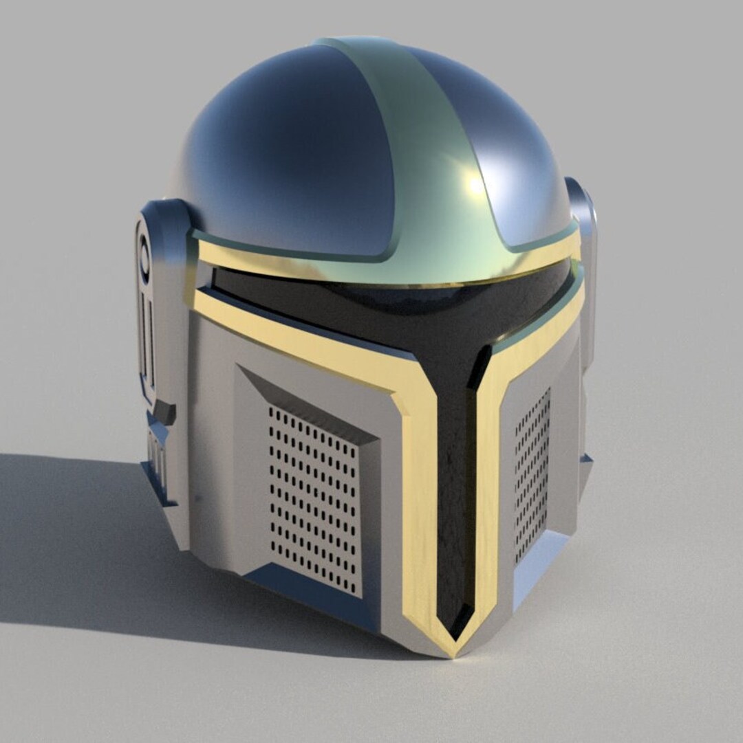 The Crusader Custom Made Mandalorian Helmet Stl File 3d Print File Etsy