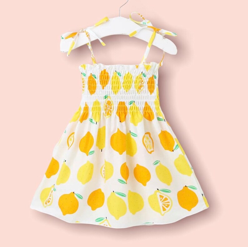 Girls Dresses, Girl Lemon Dress, Toddler Fruit Clothing, Thin Summer ...