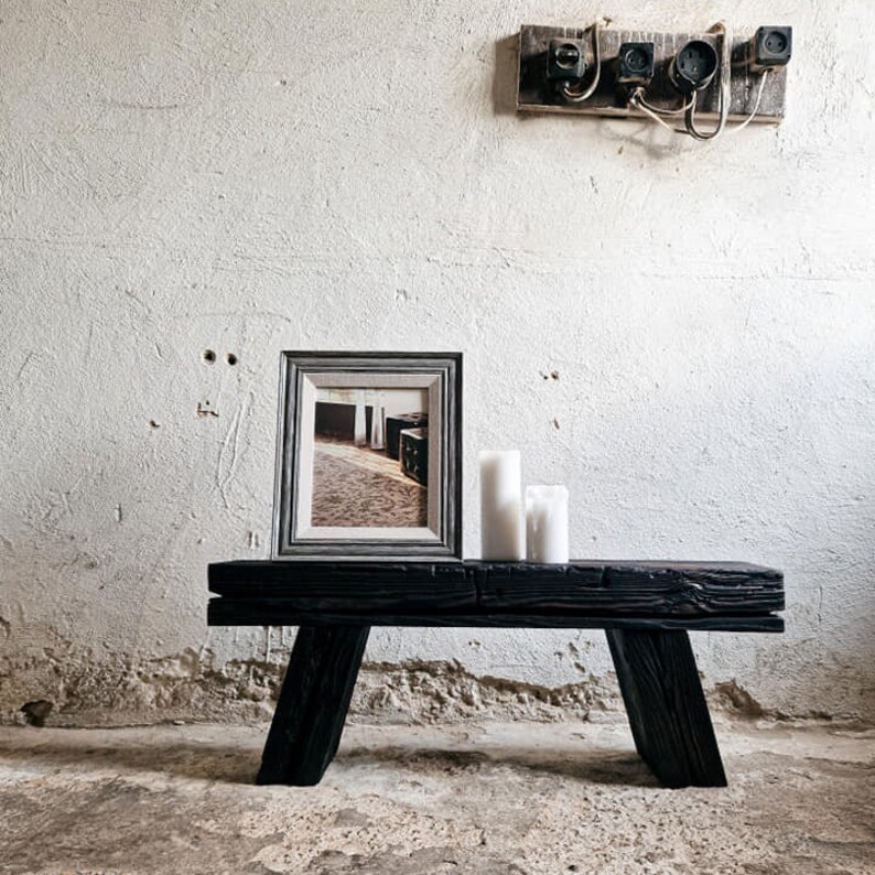 Distressed Furniture, Solid Wood Blocks Furniture, Japanese Beam Bench ...