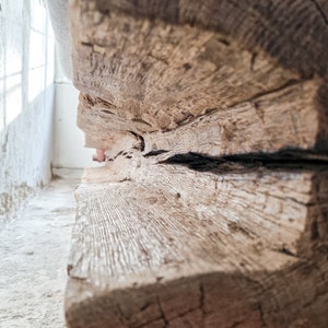 Wabi Sabi Beam Bench, Distressed Furniture, Rustic Bench, Wood Slab ...