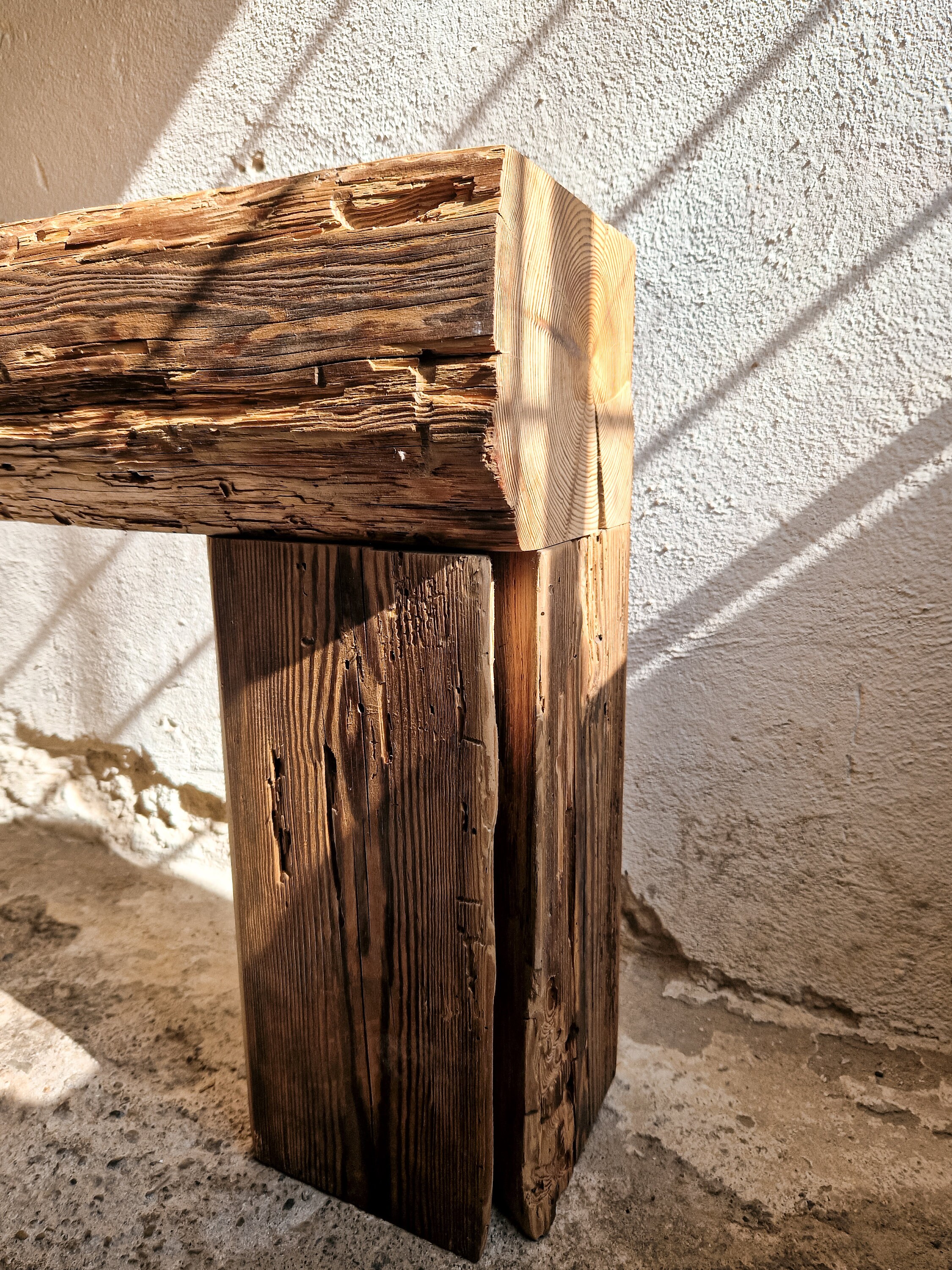 Old Beam Console Table, Wabi Sabi Furniture, Modern Rustic Console ...