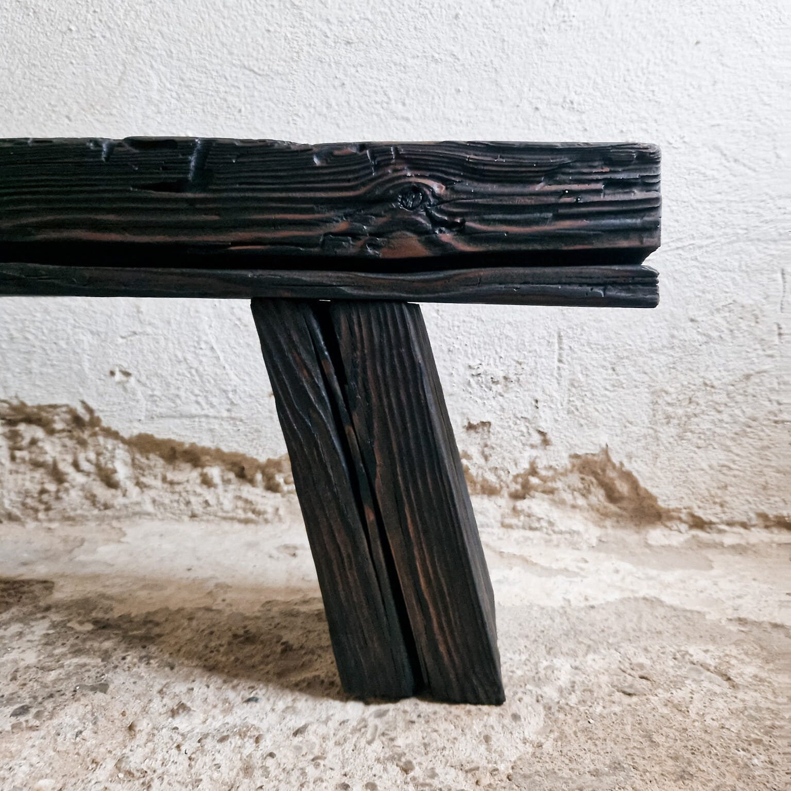 Distressed Furniture, Solid Wood Blocks Furniture, Japanese Beam Bench ...