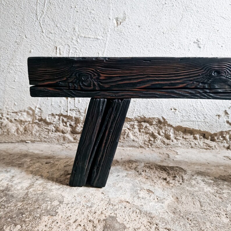 Distressed Furniture, Solid Wood Blocks Furniture, Japanese Beam Bench ...