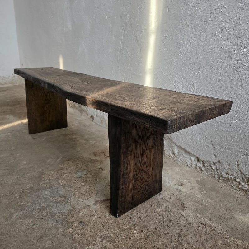 Wood Slab Bench Reclaimed - Etsy