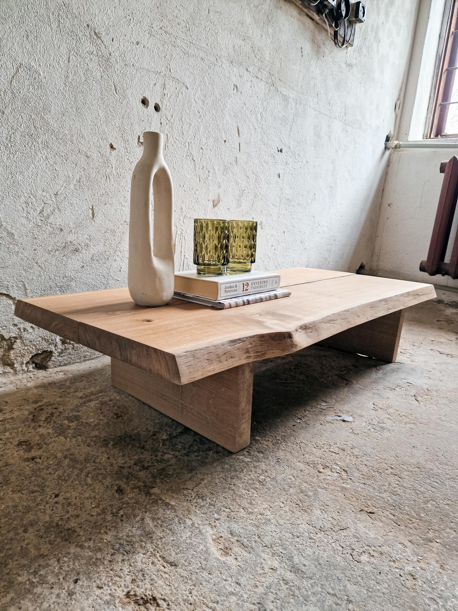 Wood Slab Japanese Coffee Table, Japanese Furniture, Low Coffee Table ...