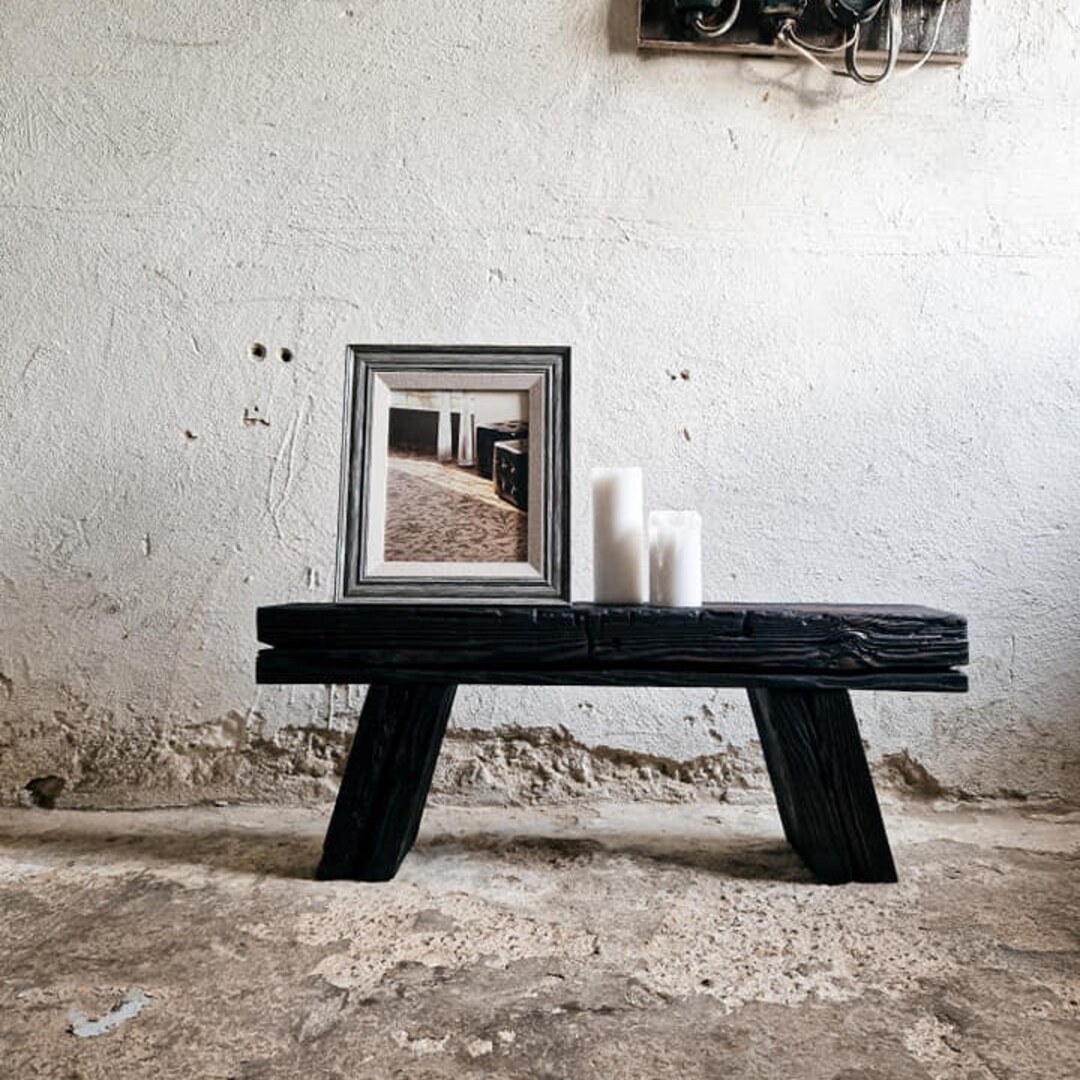 Distressed Furniture, Solid Wood Blocks Furniture, Japanese Beam Bench ...