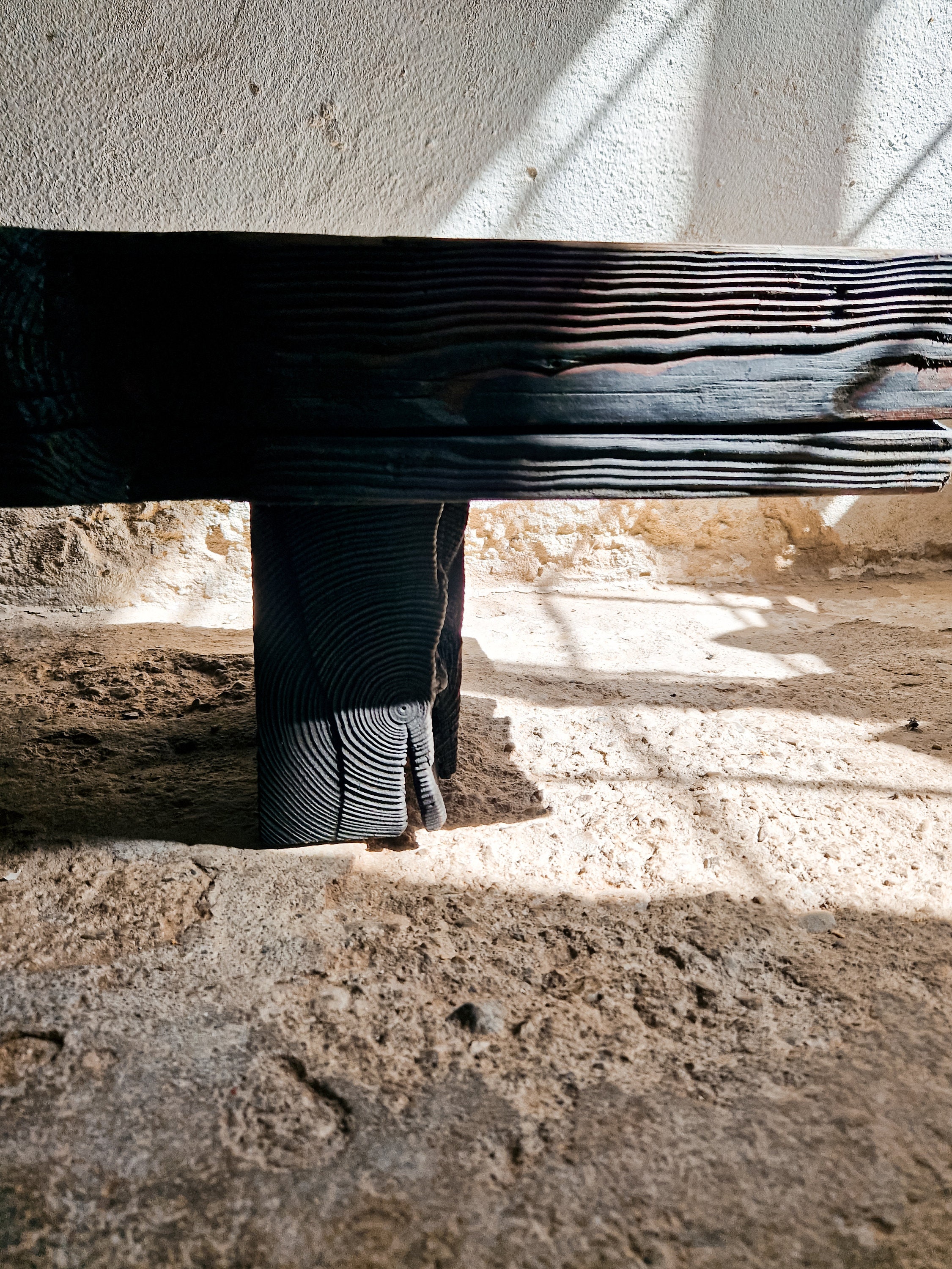 Decorative Wabi Sabi Bench Black Japanese Solid Wood Furniture Low Wood ...