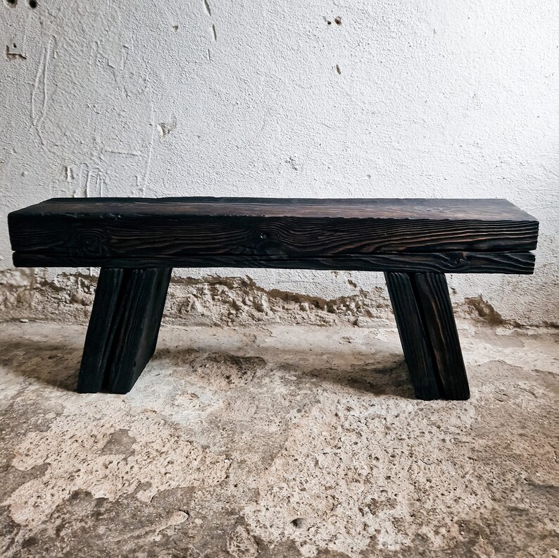 Distressed Furniture, Solid Wood Blocks Furniture, Japanese Beam Bench ...
