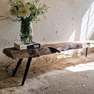 Decorative Wabi Sabi Bench Japanese Solid Wood Furniture Low Wood Slab ...