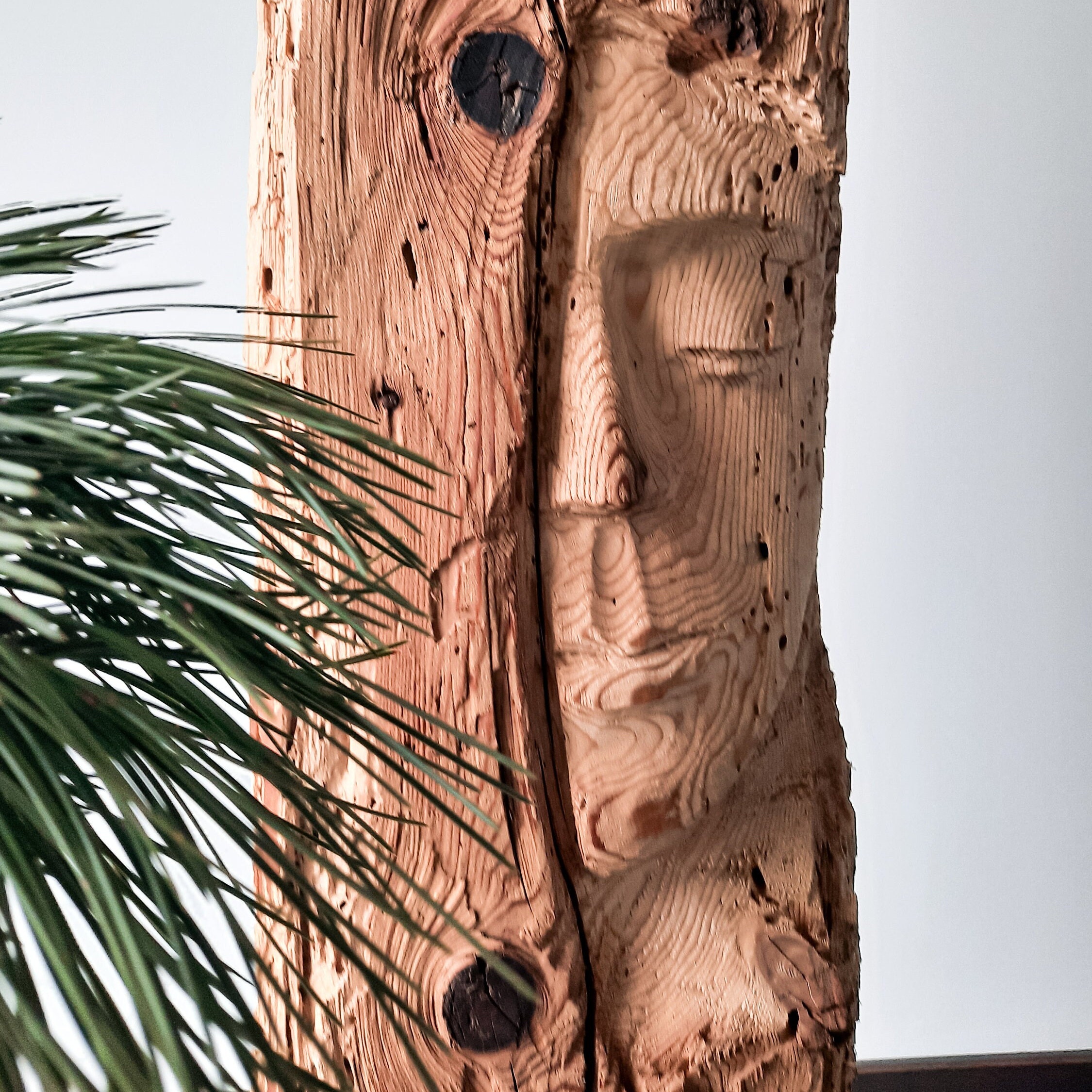 Large Wood Statue Large Wood Carving Sculpture Natural Wood Sculpture ...