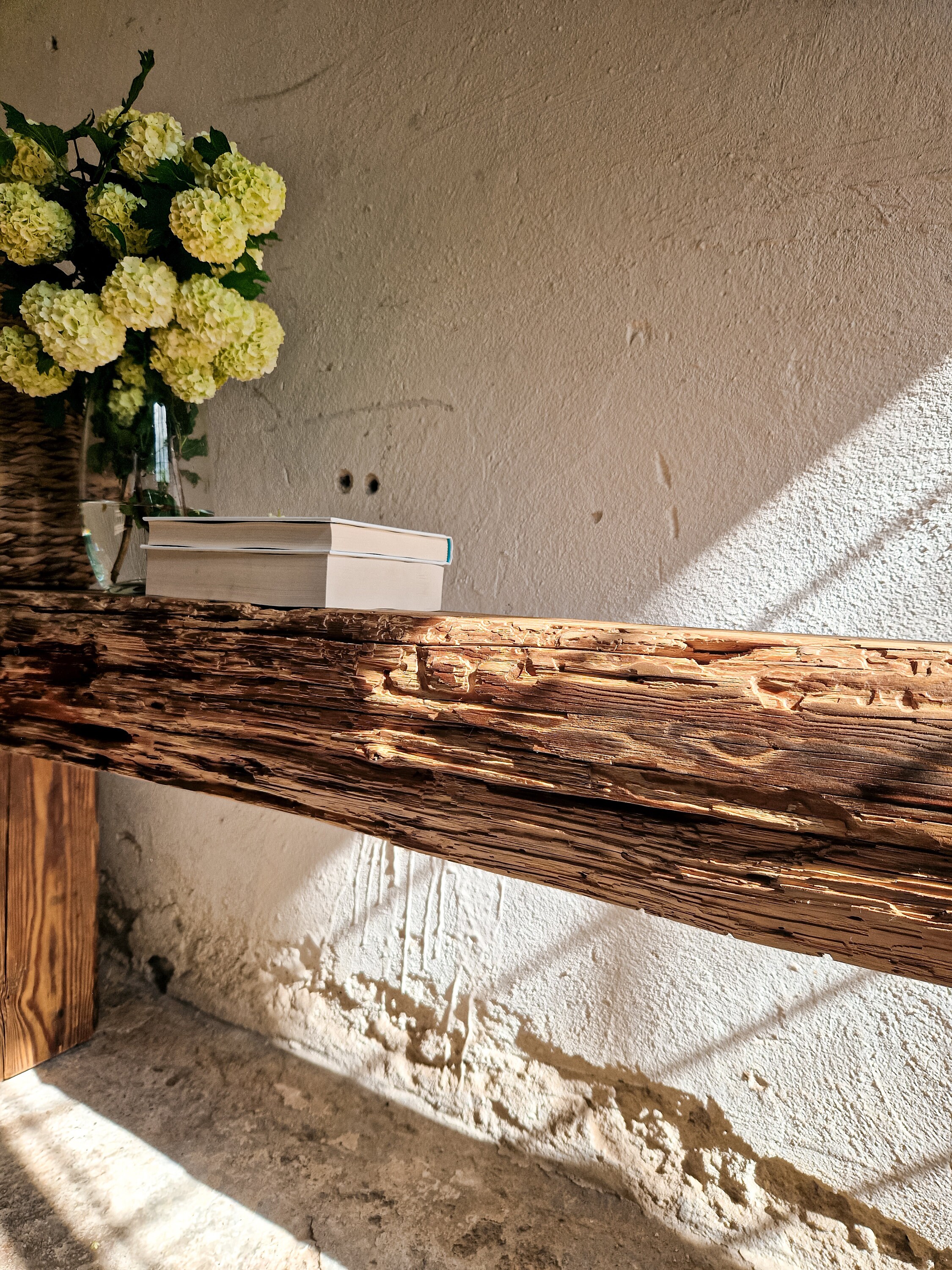 Old Beam Console Table, Wabi Sabi Furniture, Modern Rustic Console ...
