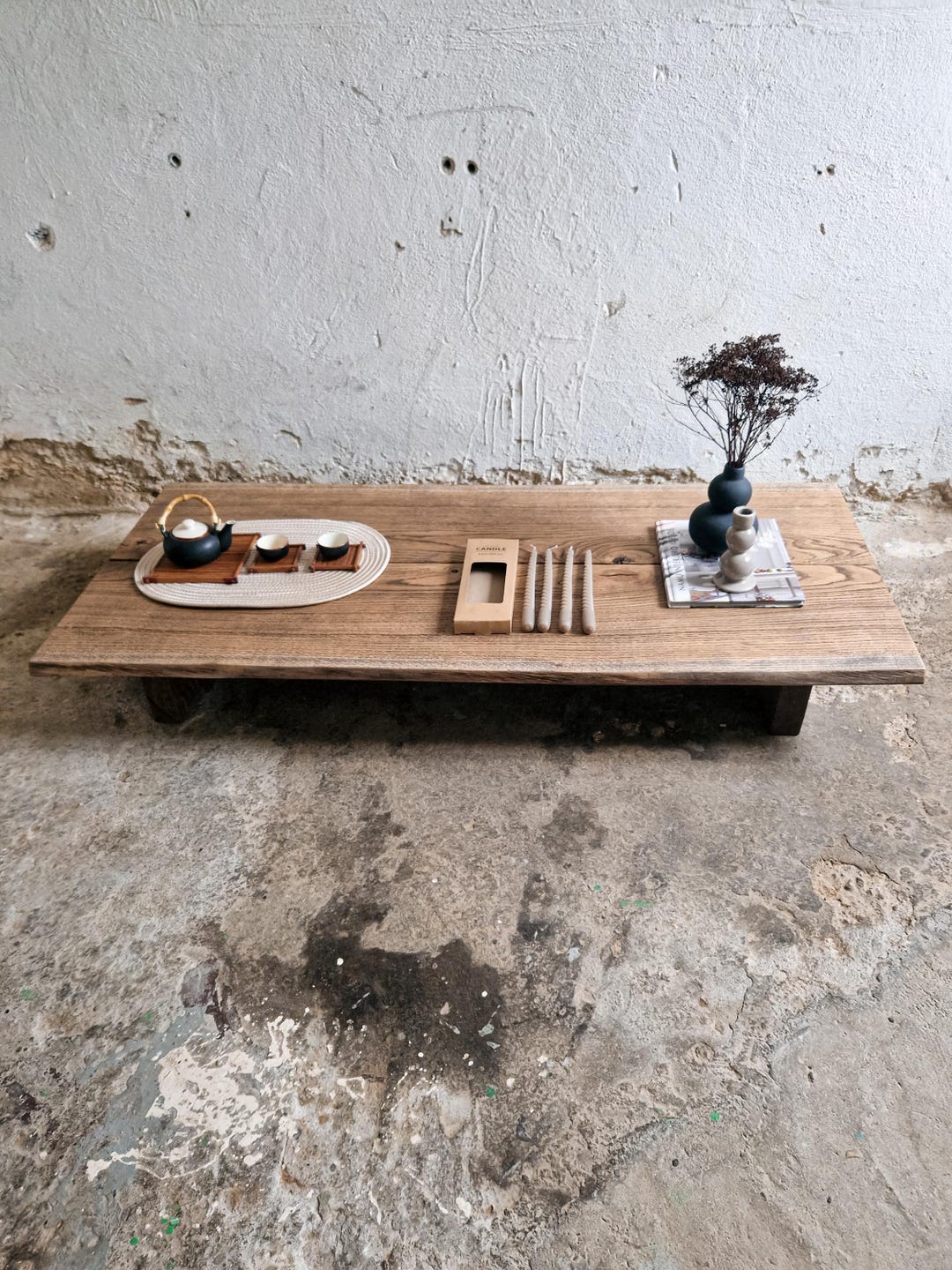 Low Coffee Table, Japanese Style Coffee Table, Japandi Furniture ...