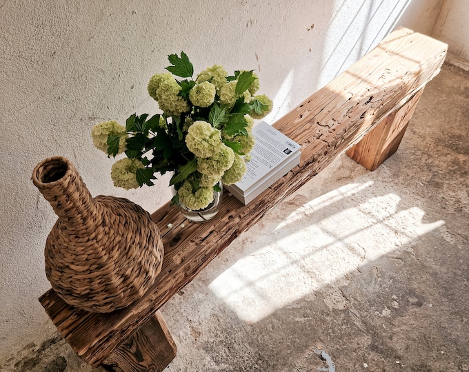Old Beam Console Table, Wabi Sabi Furniture, Modern Rustic Console ...