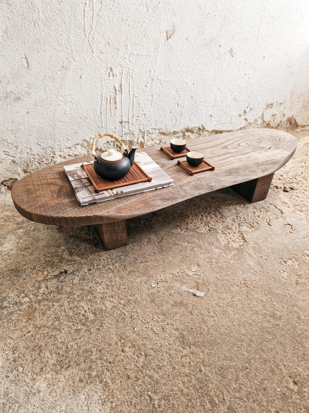 Low Coffee Table, Japanese Style Coffee Table, Japandi Furniture ...