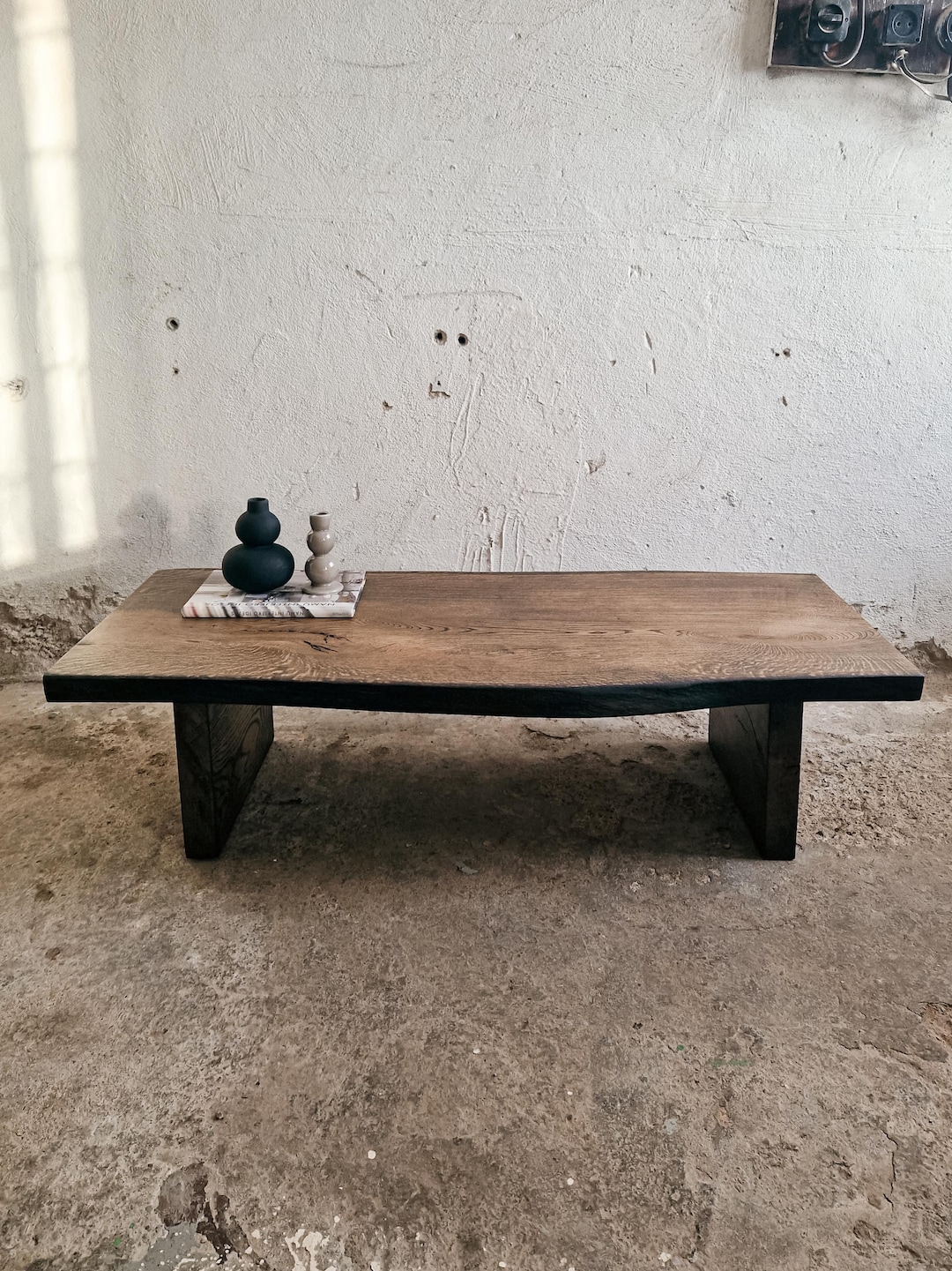 Live Edge Wood Slab Japanese Coffee Table, Japanese Furniture ...